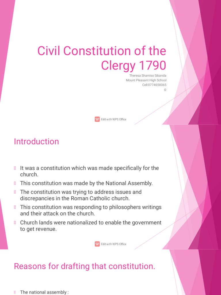 Civil Constitution of The Clergy-1 | PDF