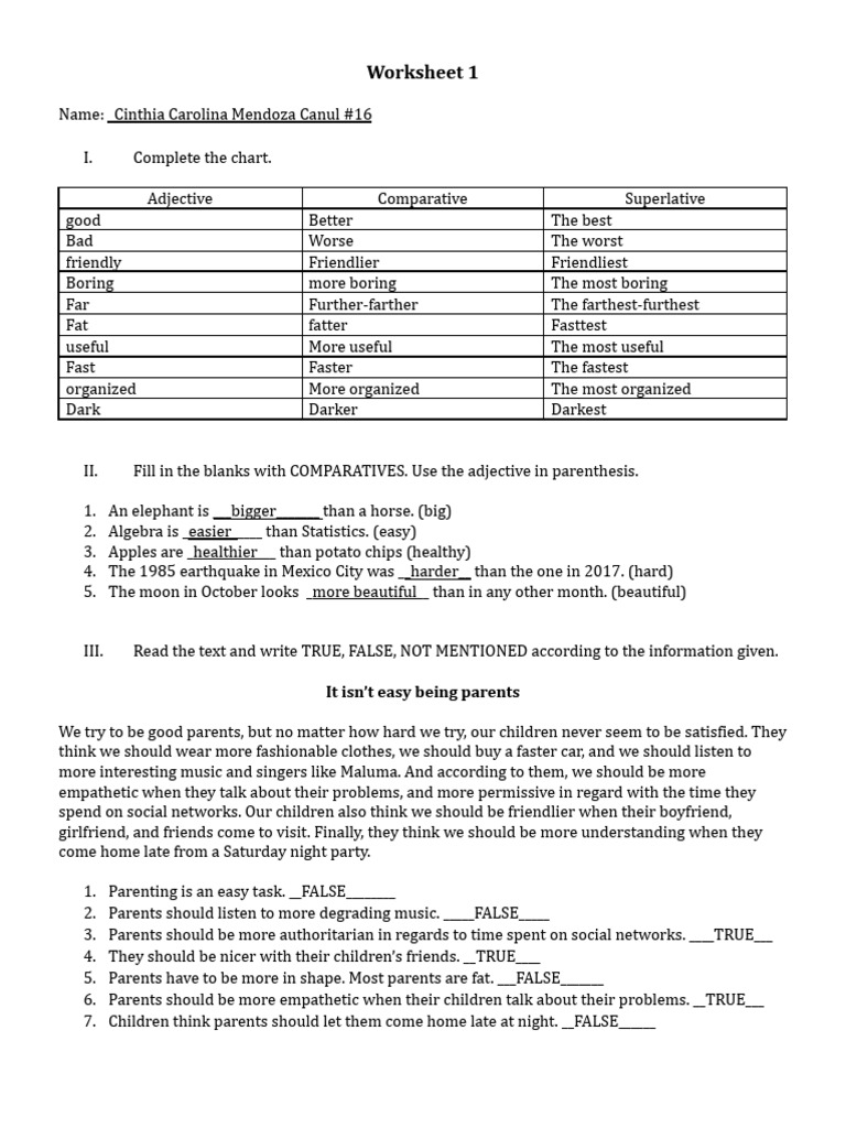 Worksheet 1 | PDF | Language Arts & Discipline | Foreign Language Studies