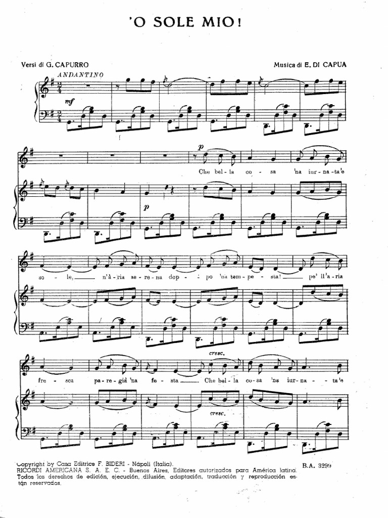 O Sole Mio | PDF