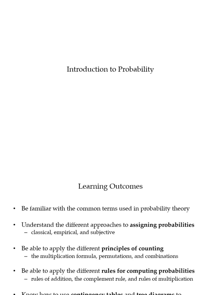 Introduction To Probability - Lecture Notes | Download Free PDF ...
