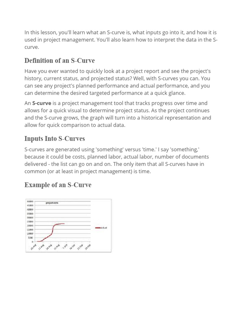 What Is S Curve | PDF | Project Management | Economies
