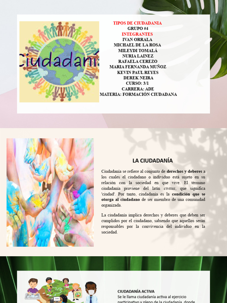 Tipos de Ciudadania | PDF | Ciudadanía | Libertad