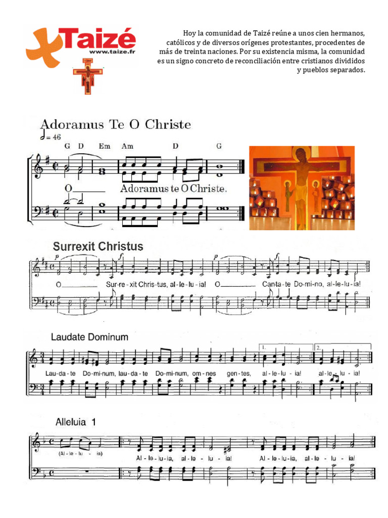 1 Cantos Taize 2024 | PDF | Ciencias sociales | Viajes y turismo