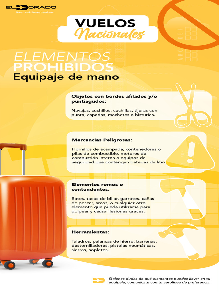 Objetos Prohibidos en Equipaje de Mano | PDF