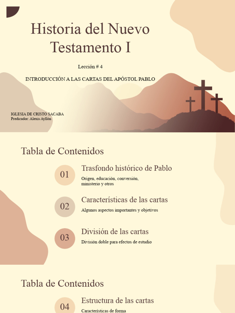 Lección 4 Int Cartas Del Apóstol Pablo Pdf Pablo El Apóstol