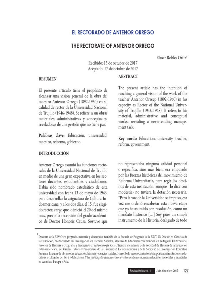 Rectorado Antenor | PDF | Maestros | Enseñando