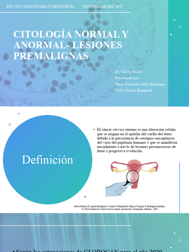 Citología normal y anormal | PDF | Cáncer de cuello uterino | Medicina CLINICA