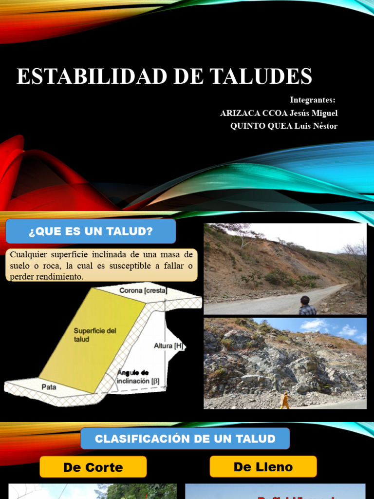 6. Estabilidad de Taludes | PDF | Falla (geología) | Ingeniería mecánica
