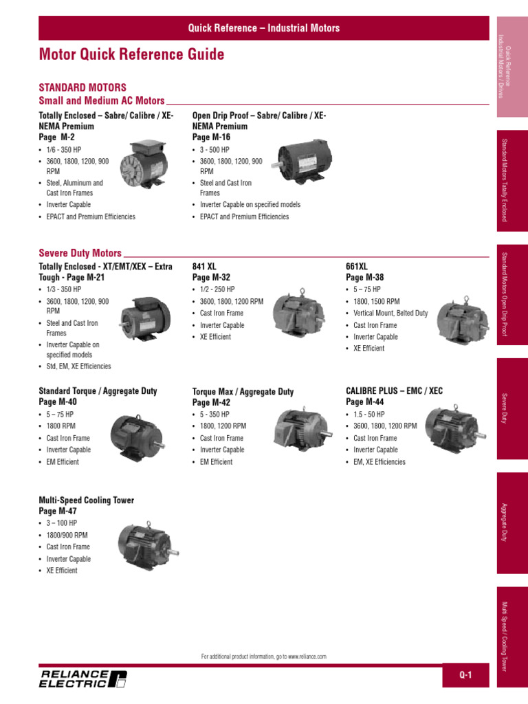 Motor Quickref | PDF | Electric Motor | Electrical Engineering