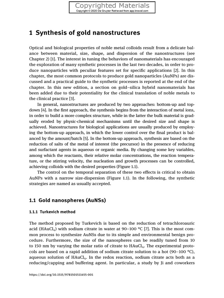 Turkevich Method | PDF | Nanoparticle | Redox