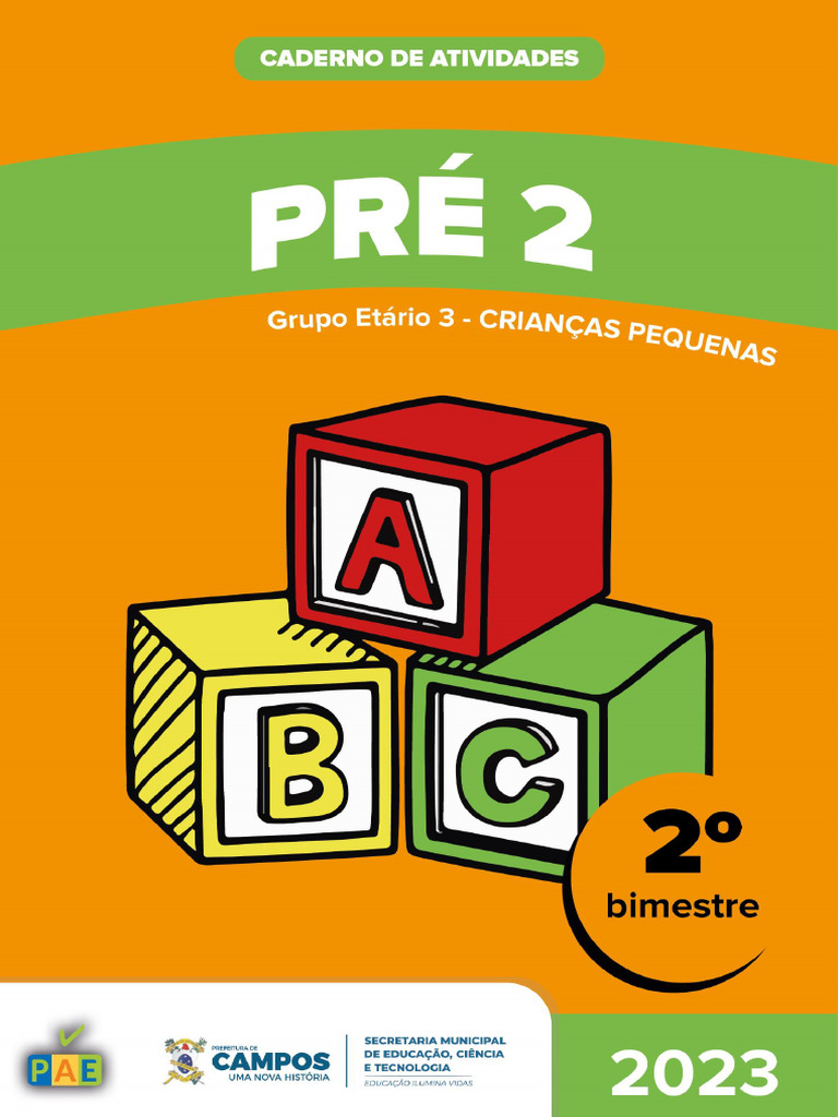 Pré 2 - Caderno de Atividades - 2ºbim | Download grátis PDF | Escrita ...