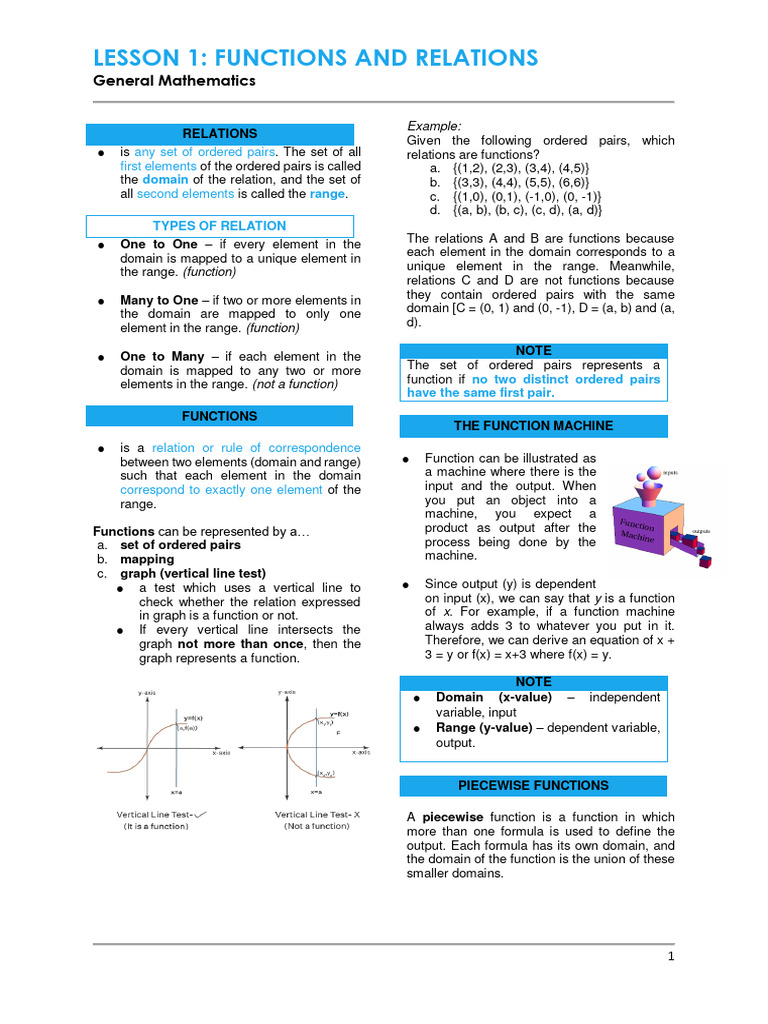 GENMATH-L1 | PDF | Function (Mathematics) | Applied Mathematics