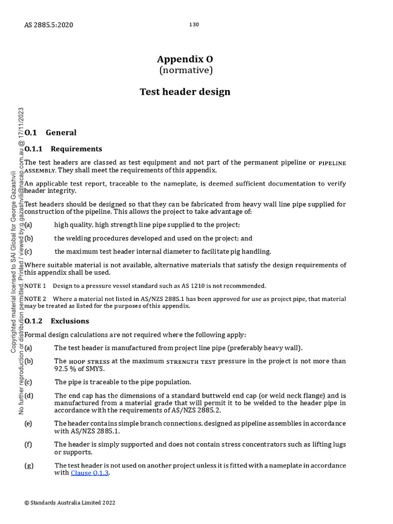 Test Header Design Requirements | PDF | Stress (Mechanics) | Pipe ...