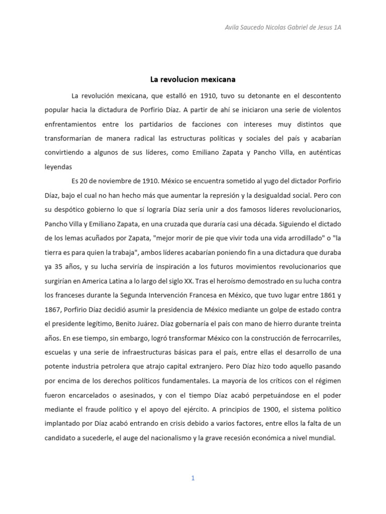 La revolucion mexicana | PDF | revolución mejicana | México