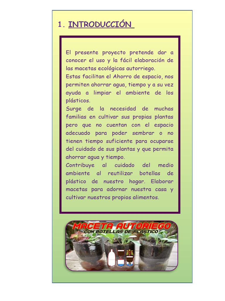 Proyecto Terminado para Imprimir | PDF | Agua | El plastico