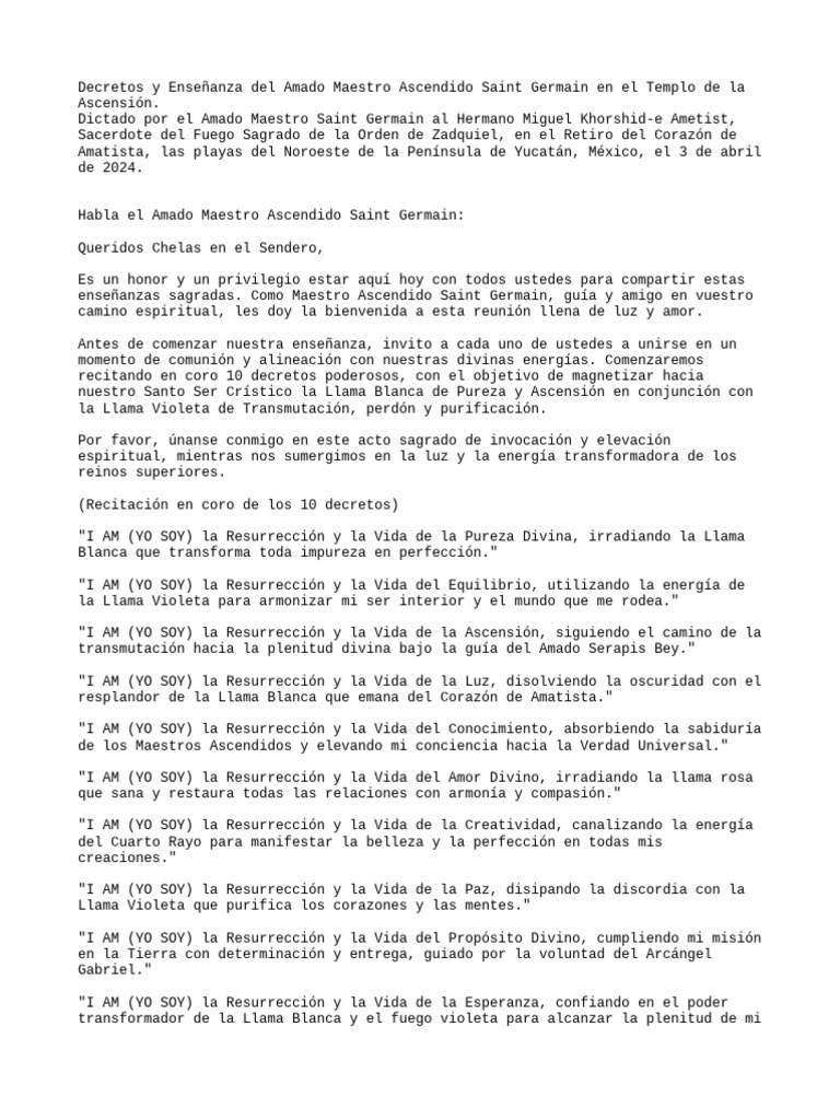 Decretos y Enseñanza Del Amado Maes | PDF | Amor | Creencia religiosa y doctrina