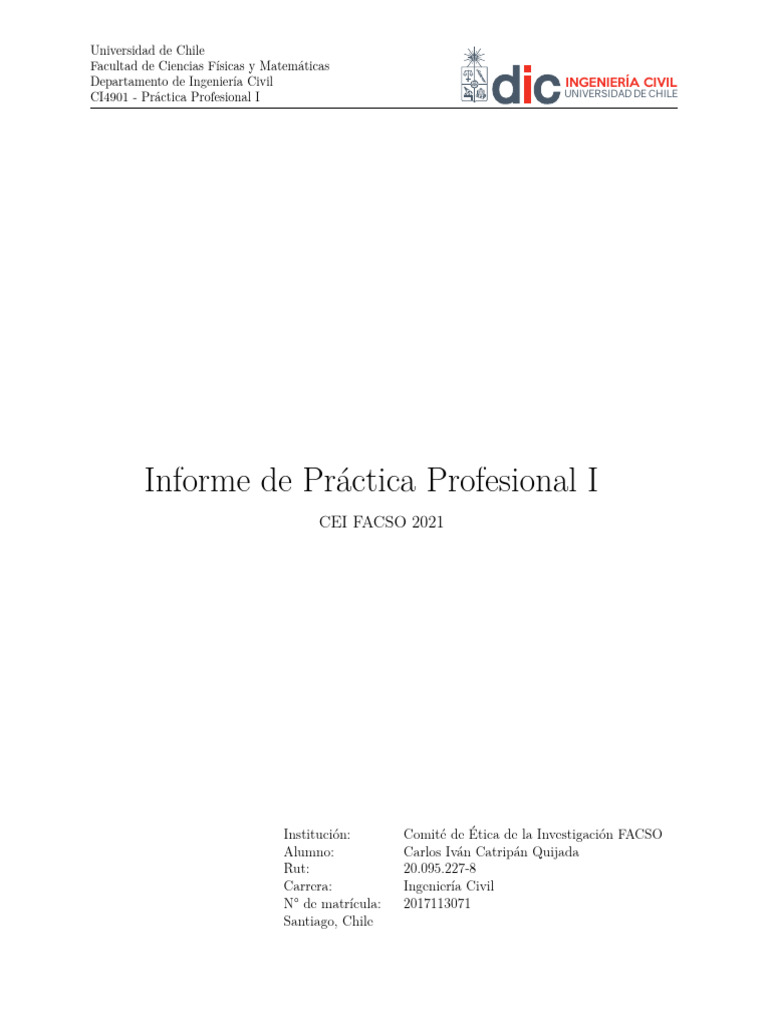 Carlos Catripan Informe PR Ctica-2 | PDF | Evaluación de impacto ambiental | Science