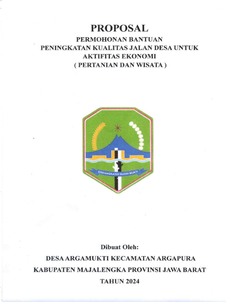 Proposal Peningkatan Kualitas Jalan Desa 2024 Ok | PDF