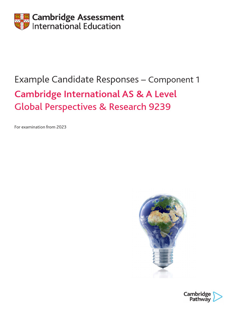 AICE Global Paper 1 Example Candiate Responses | PDF | Argument ...