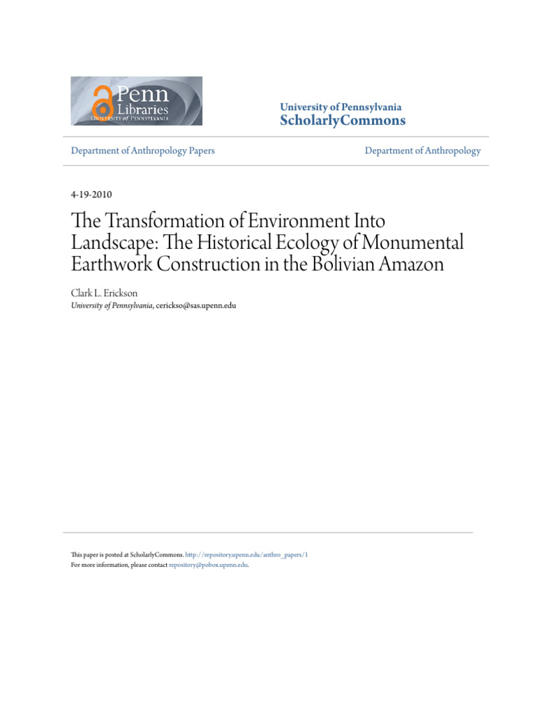 Amazonian Earthworks & Ecology | PDF | Biodiversity | Amazon Rainforest
