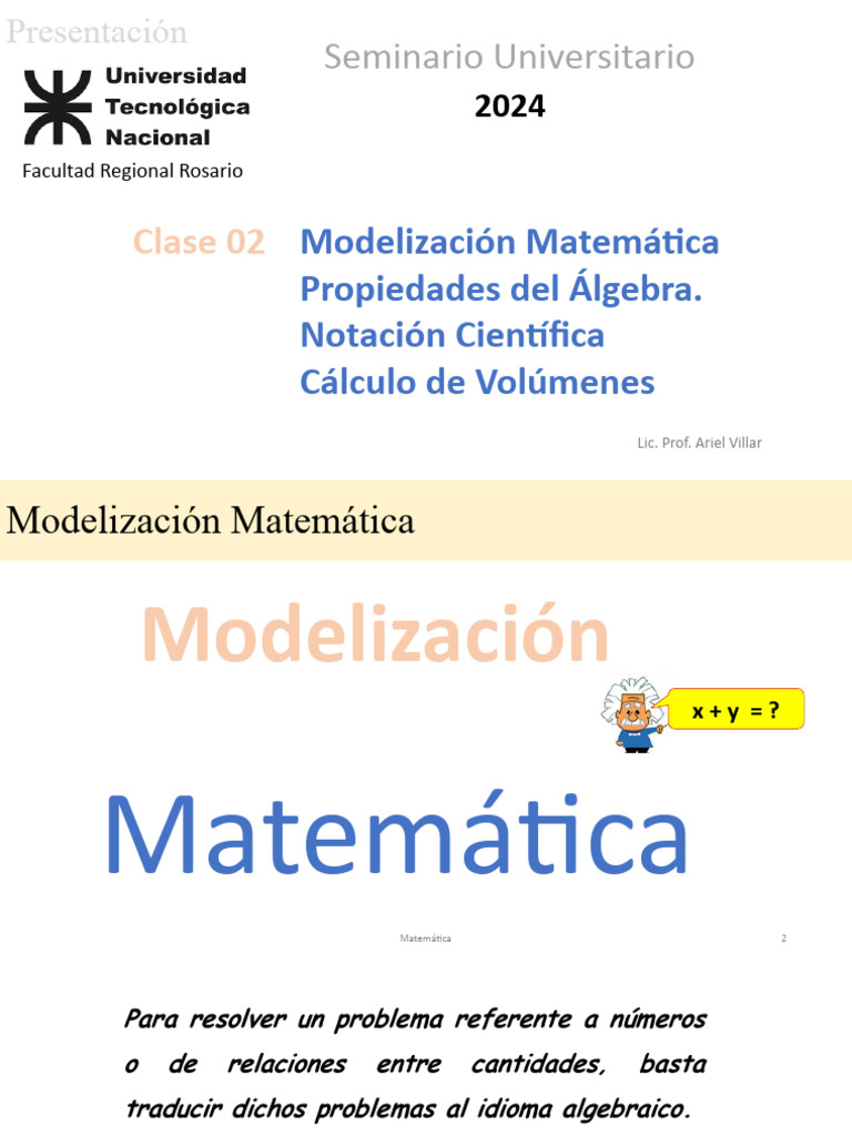 Clase 02 - Not Cient - Modelizacion Mat - Volumenes | Descargar gratis ...