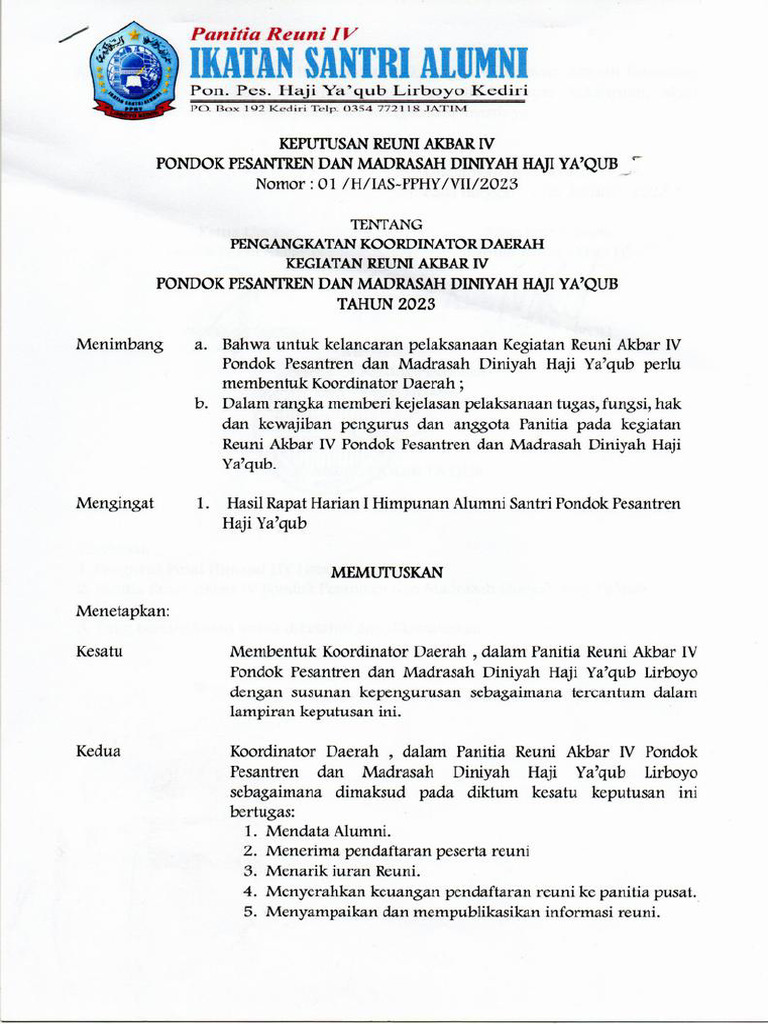 SK Koordinator Daerah | PDF