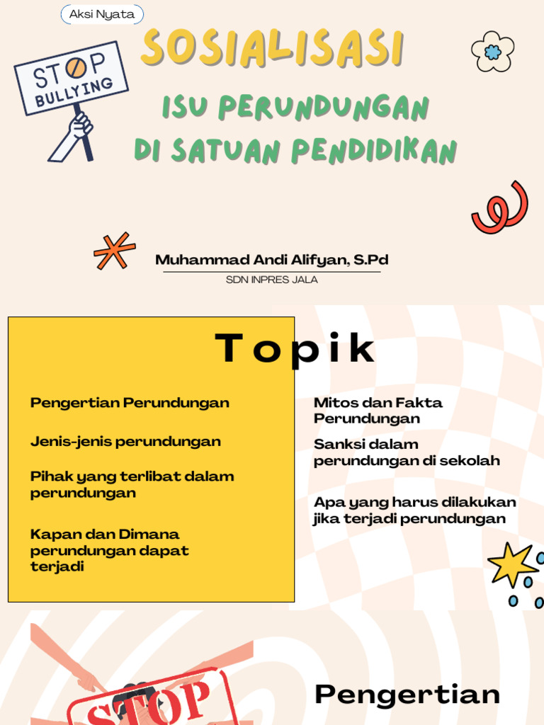 Aksi Nyata - Sosialisasi Isu Perundungan Di Satuan Pendidikan | PDF
