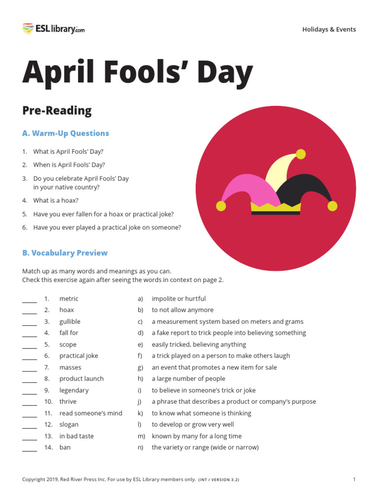 April Fools Day | PDF