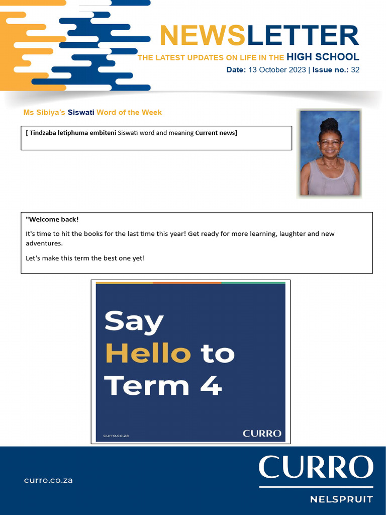 Curro Nelspruit Newsletter 13 October 2023 | PDF | Entertainment ...