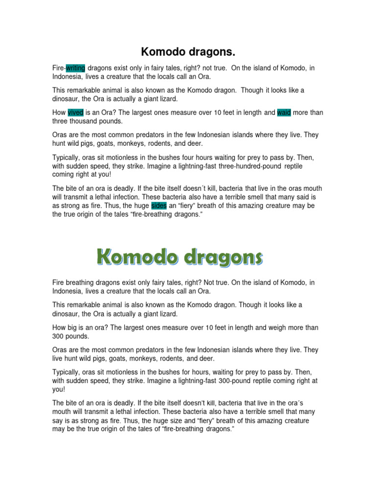 Typing Beb | PDF | Komodo Dragon | Dragon