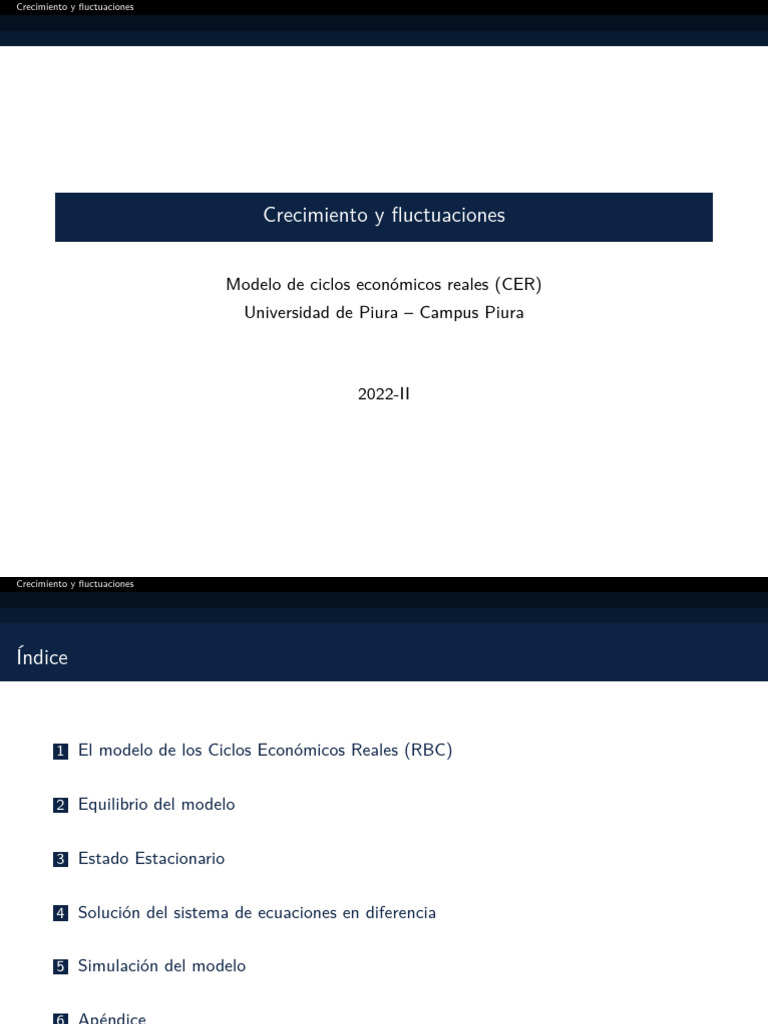 RBC Model | PDF | Ciclo comercial | Ciencias económicas