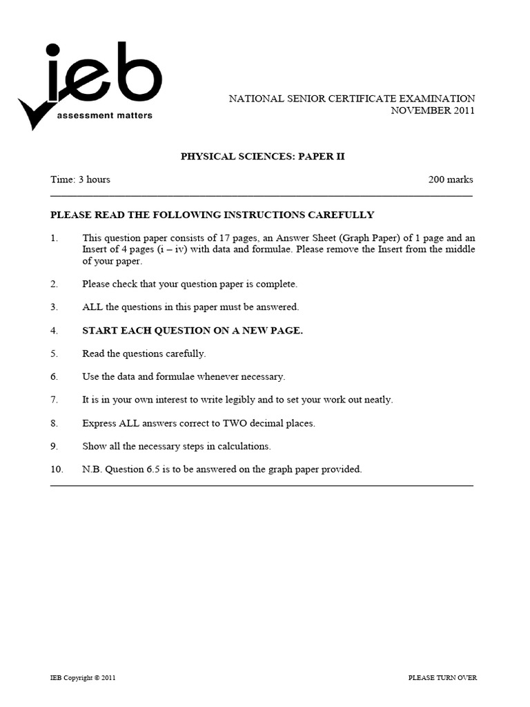 Physical Sciences: Paper Ii: Please Turn Over | PDF | Alkane | Methane