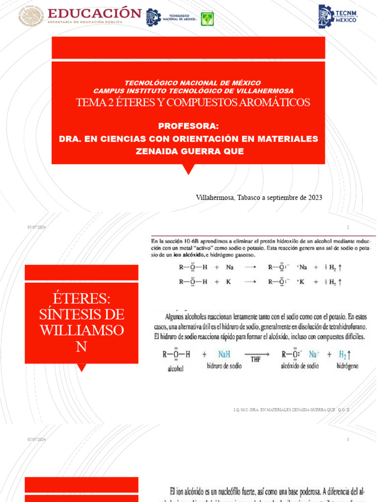 ARCHIVO 2 TEMA 3 ÉTERES Y COMPUESTOS AROMÁTICOS 3 de Octubre 2023 | Descargar gratis PDF ...