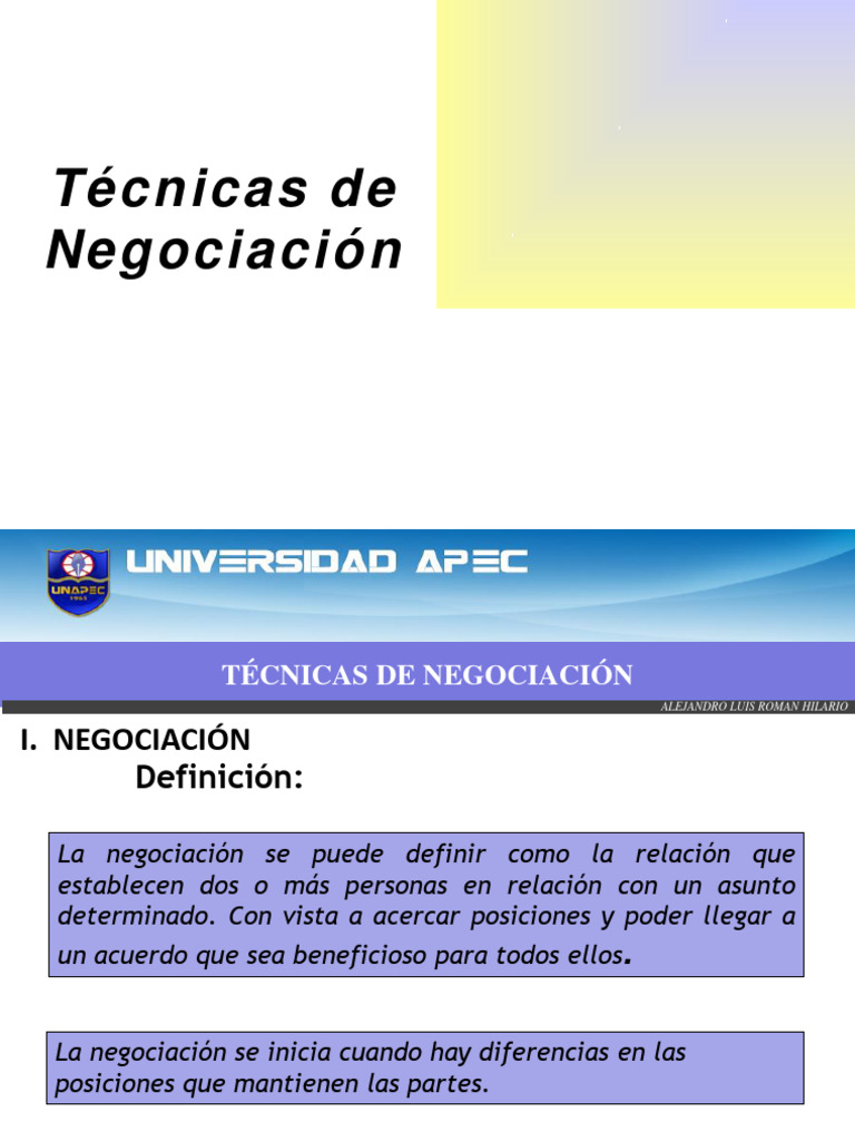 Técnicas de Negociación Unidad 1 Canvas | PDF | Negociación | Cognición