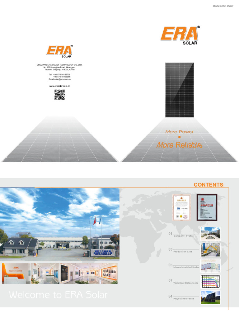 ERA Solar Panel Catalogue of 2024 | Download Free PDF | International ...