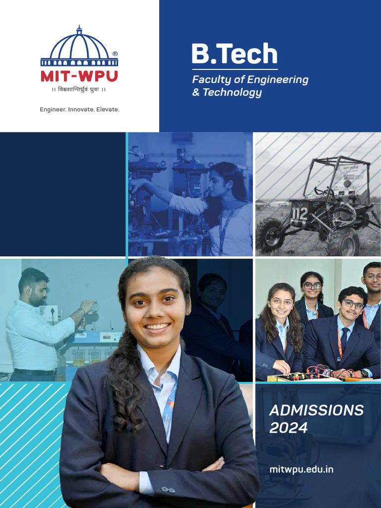 B.Tech Admissions 2024 at MIT-WPU | PDF | Engineering | Mechanical Engineering