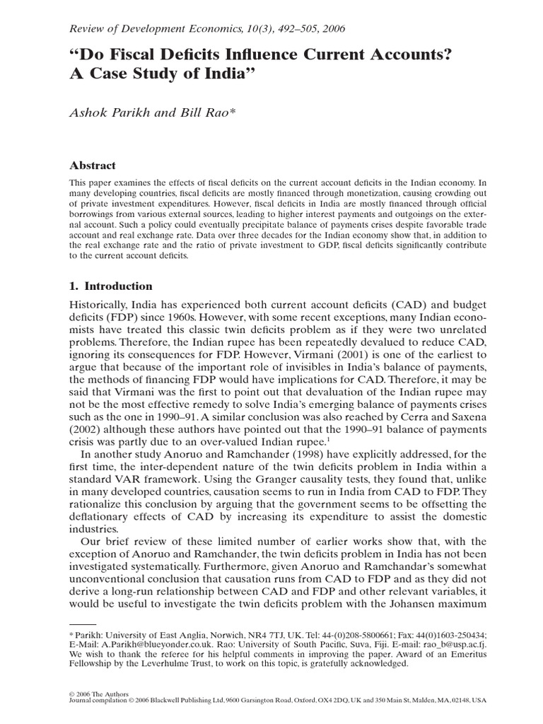 Fiscal Deficit and Account | PDF | Deficit Spending | Government Budget ...