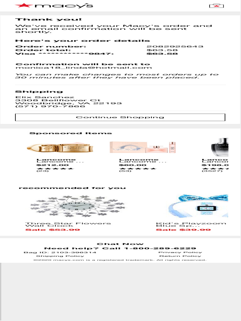 Macys Order Number Lookup