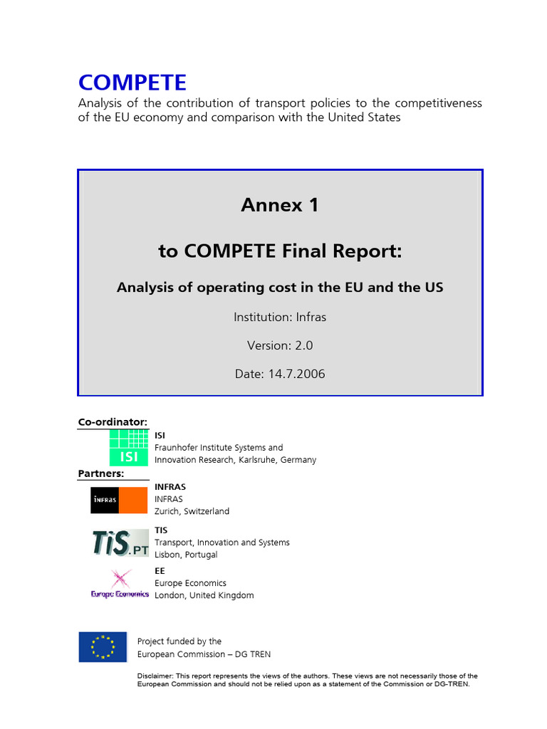 Compete Annex 01 en | PDF | European Union | Transport