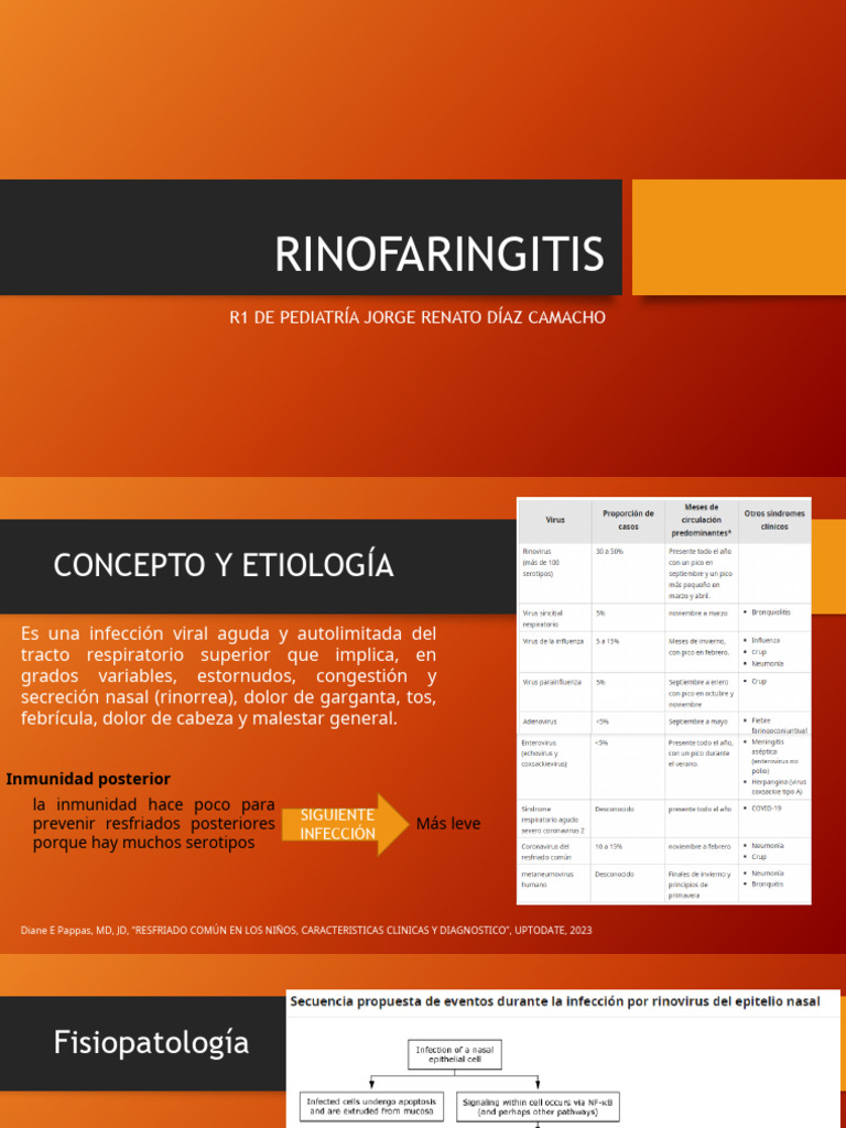 RINOFARINGITIS | PDF | Resfriado comun | Enfermedades y trastornos