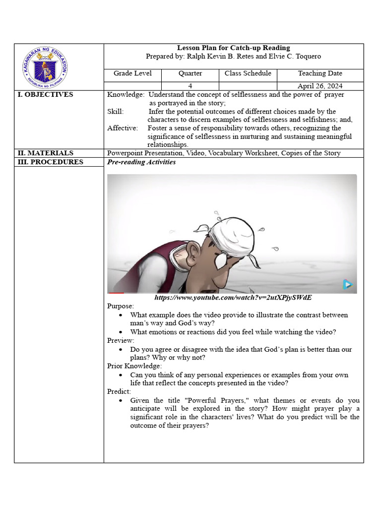 Lesson Plan For CUF Powerful Prayers | Download Free PDF | Prayer | God