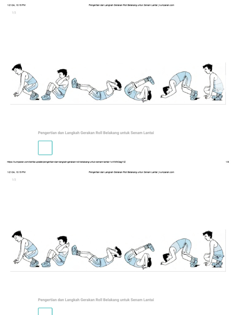 Pengertian Dan Langkah Gerakan Roll Belakang Untuk Senam Lantai | PDF