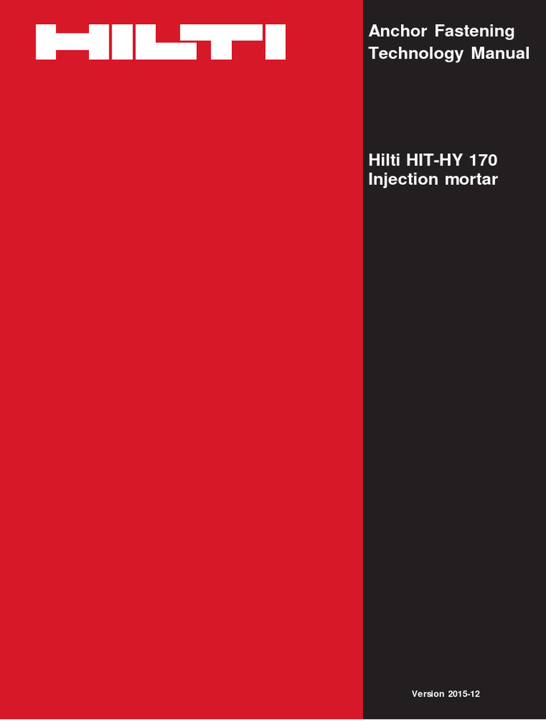 Hilti HIT-HY 170 Masonry Mortar Guide | PDF | Brick | Masonry