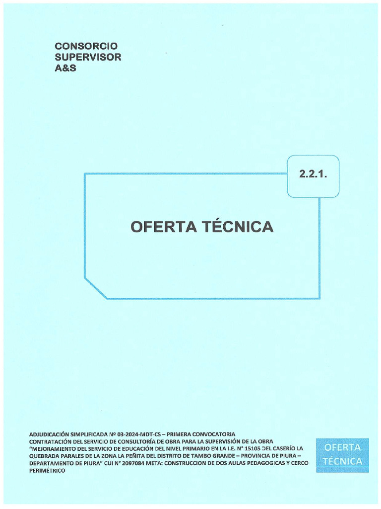 Oferta Tambo | PDF