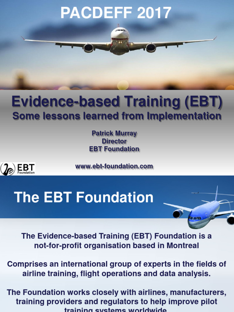 Evidence-Based Training (EBT) Some Lessons Learned From Implementation ...