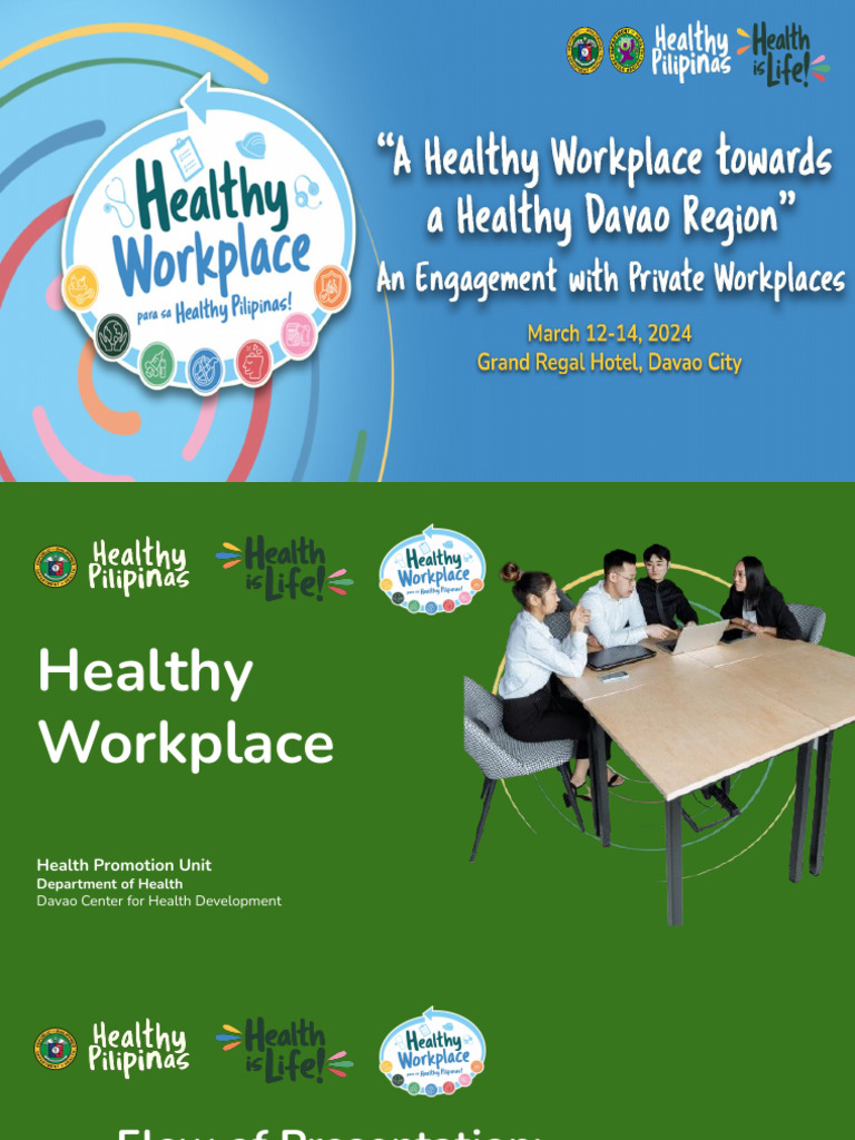 Healthy Workplace Orientation | PDF | Occupational Safety And Health ...