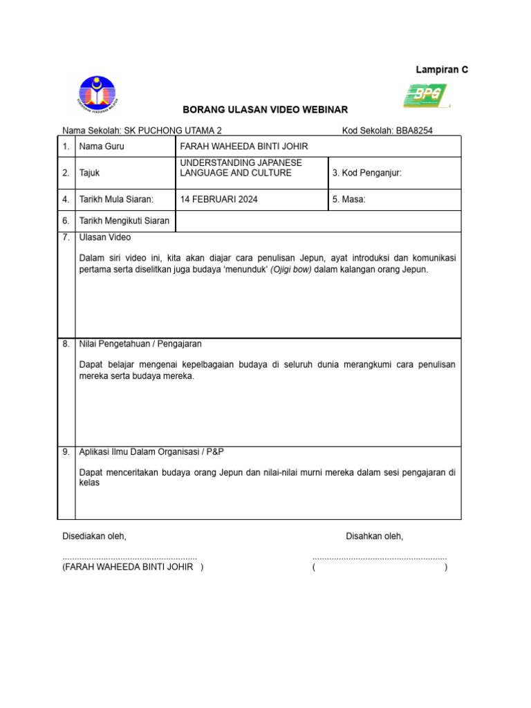 Ulasan Webinar Elatih 2024 | PDF