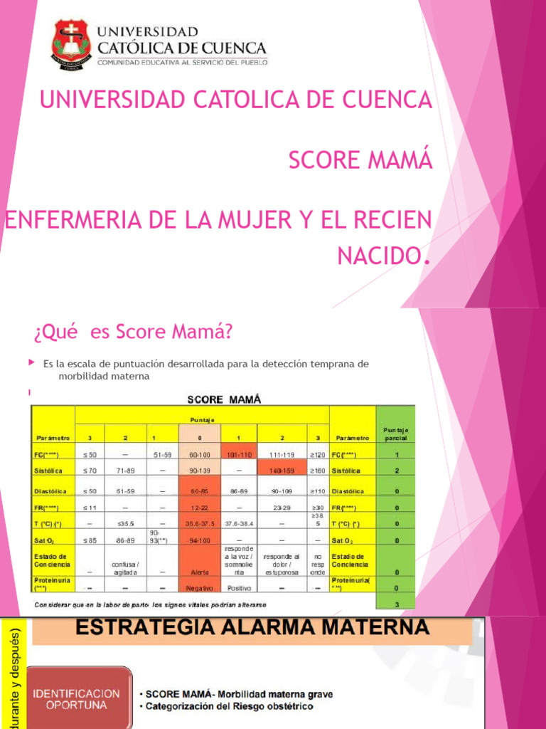 Bloque 2 - Parte 5 Score Mama | PDF | Septicemia | Presión sanguínea