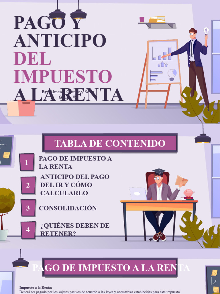 ANTICIPO IR- GRUPO 5 | PDF | Impuestos | Impuesto sobre la renta