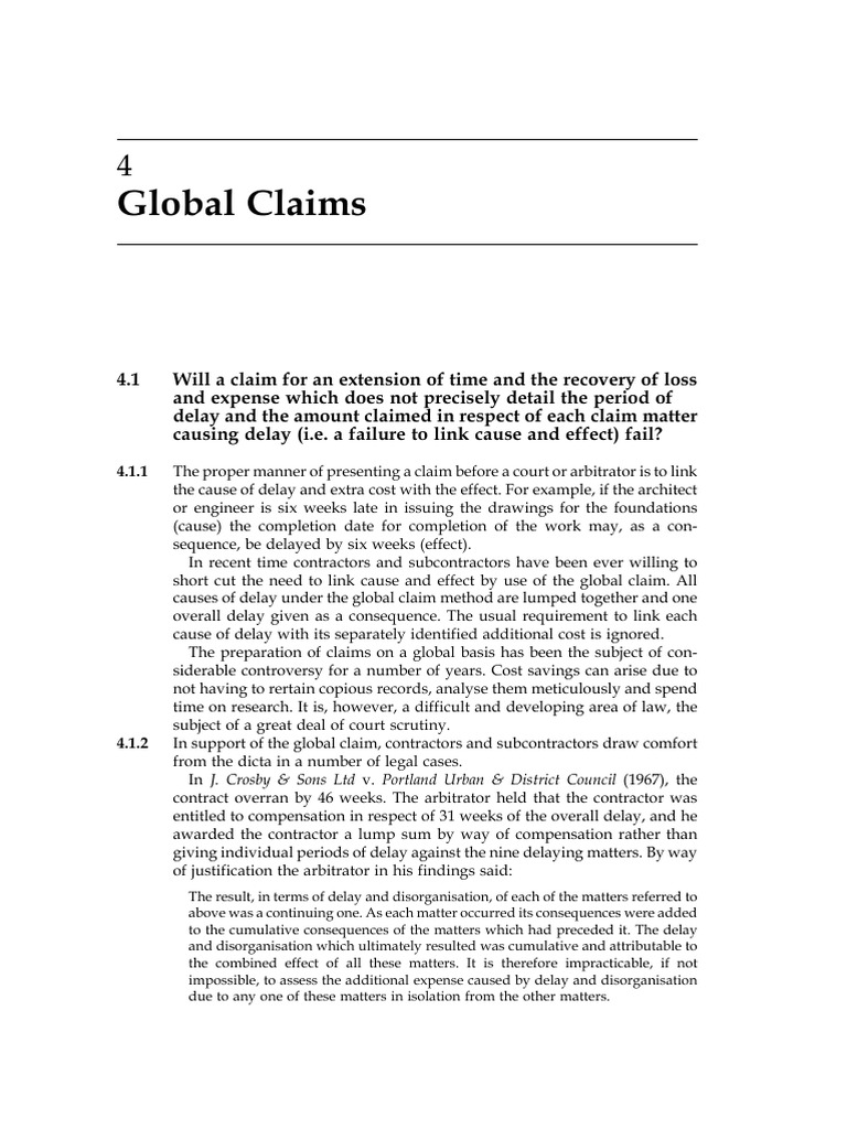 Global Claims | PDF | Damages | Arbitration